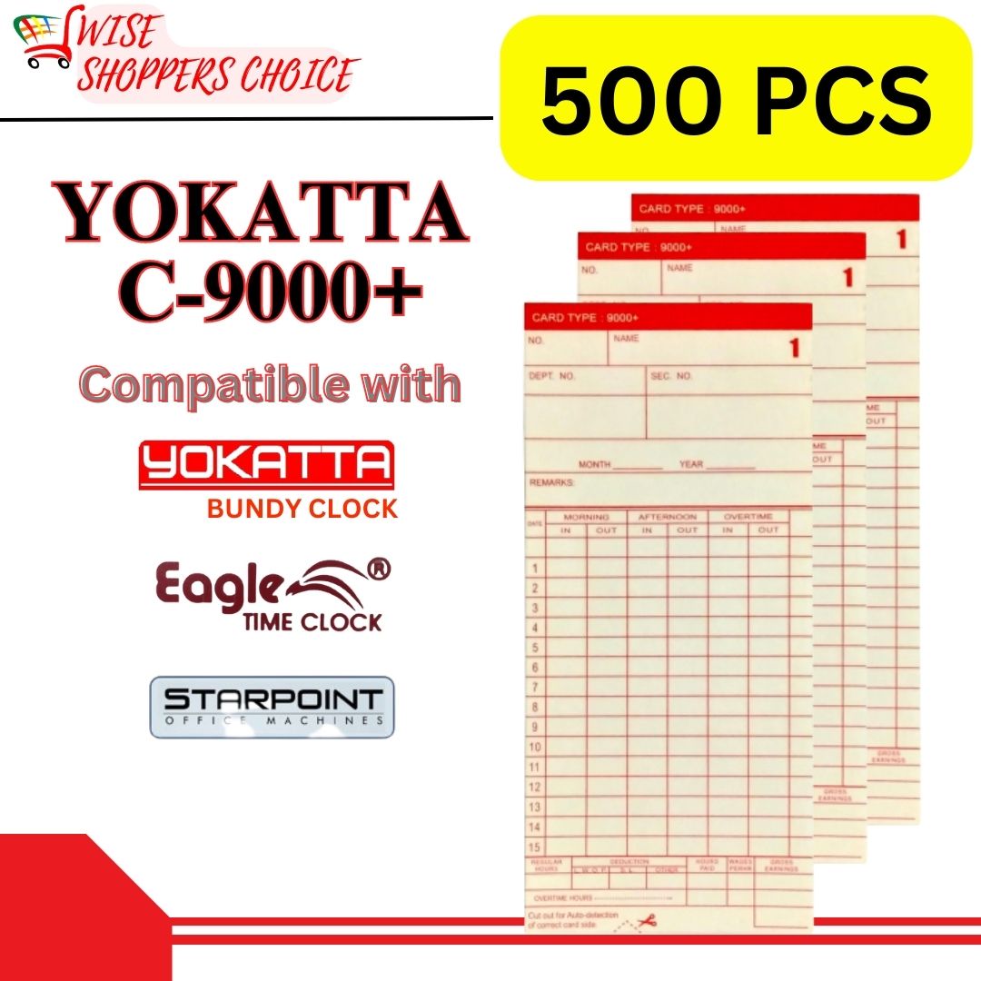Yokatta c9000 Time Card, DTR c-9000+ timecard, Yokatta/Eagletime ...