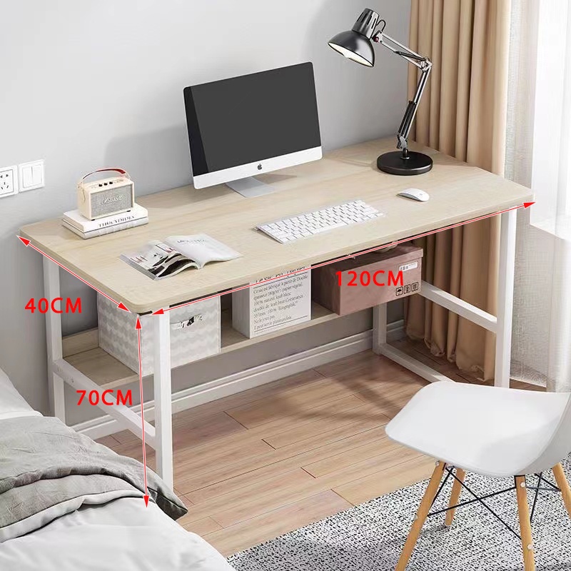 Office table study table 120CM Table Desktop Computer Desk 2 Layer ...