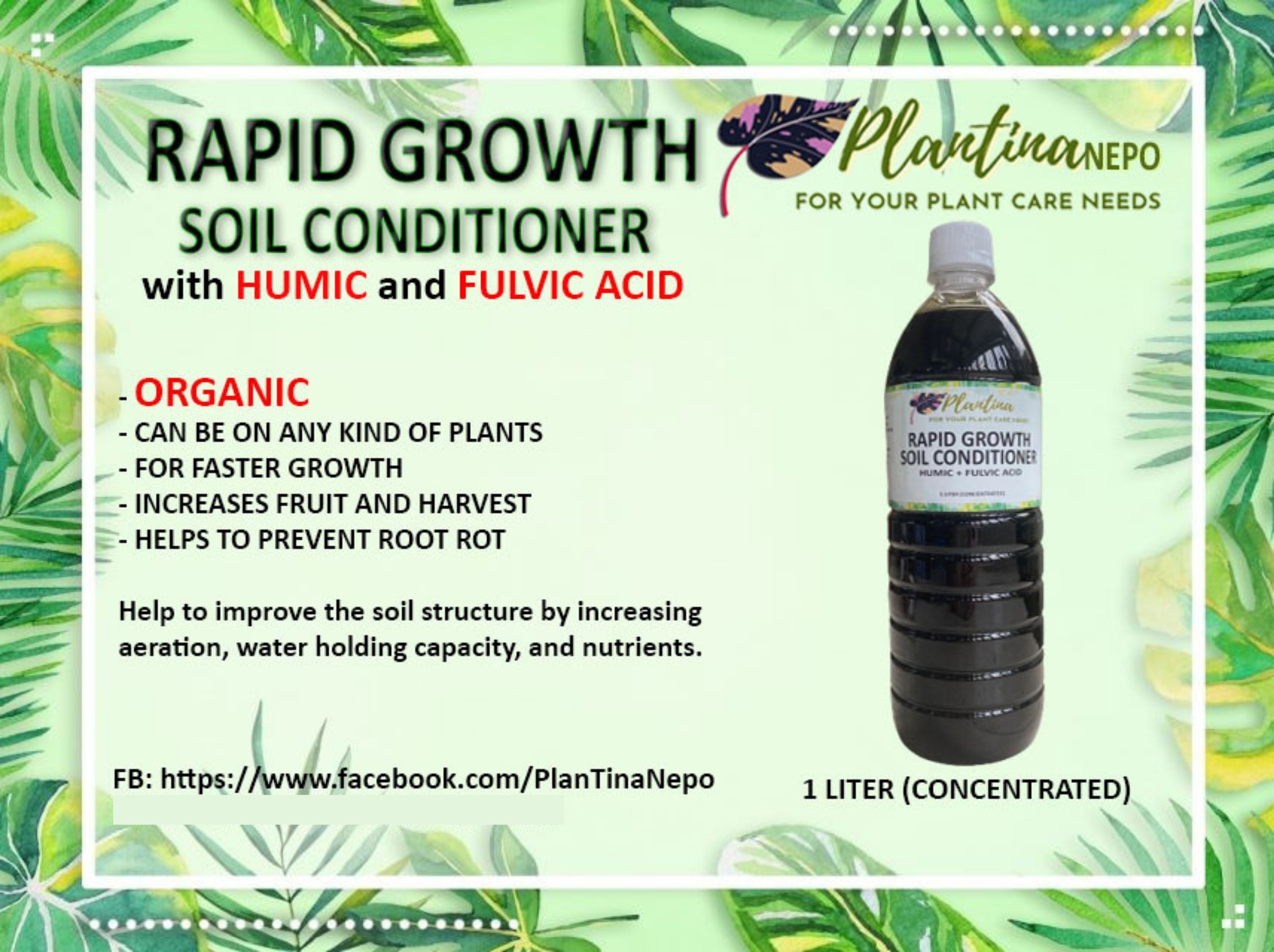Rapid Growth Soil Conditioner 1L - Rizal Plant Essentials and ...