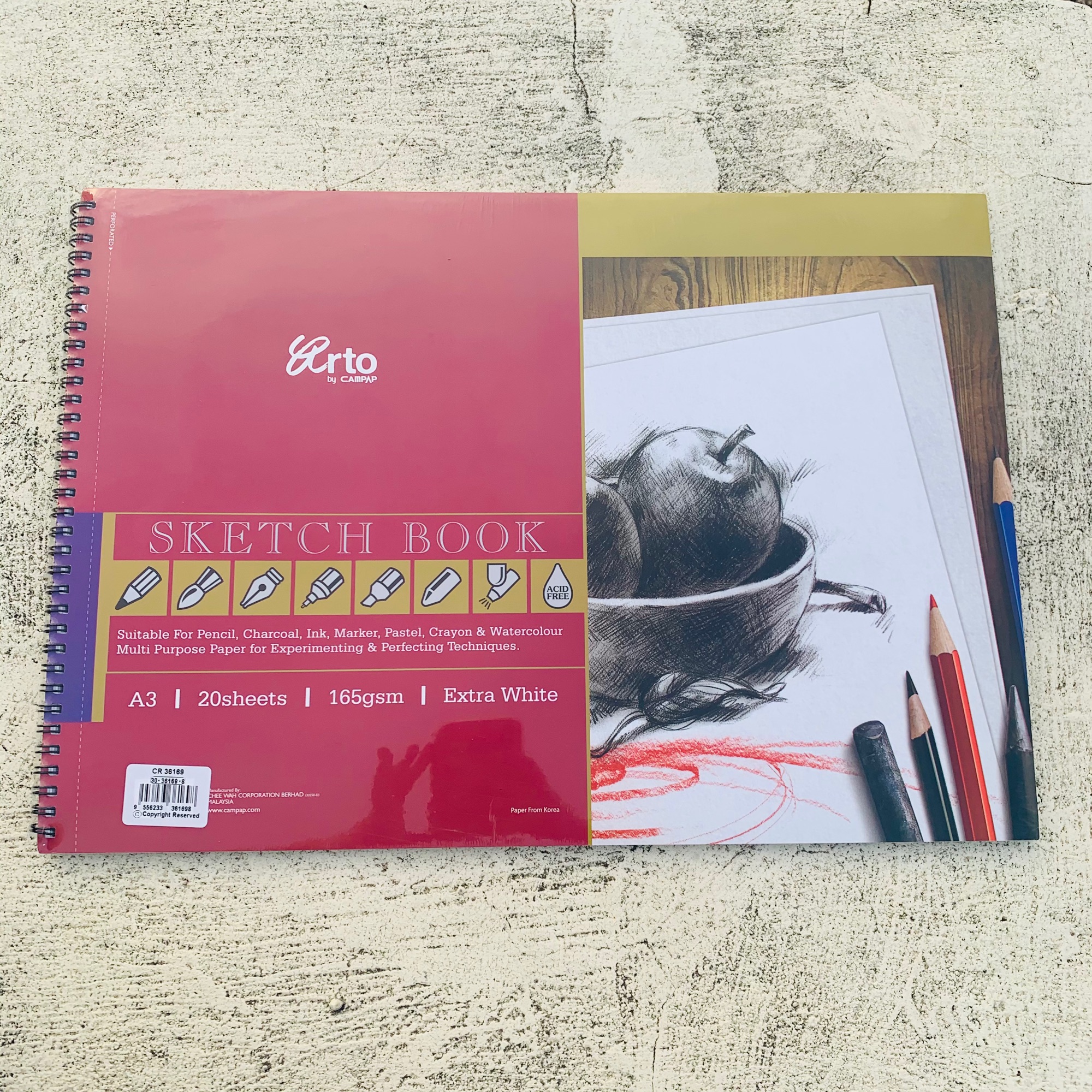 Arto Professional Sketch Pad for drawing 165GSM (20 SHEETS) | Lazada PH