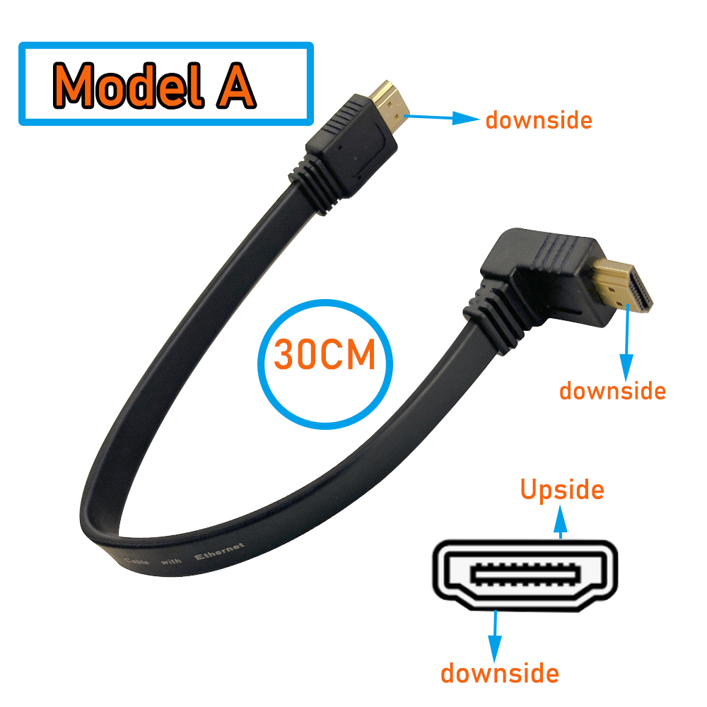 Angled HDMI 2.0 cable Short HDMI 2.0 cable Right Angled HDMI cable 4K ...