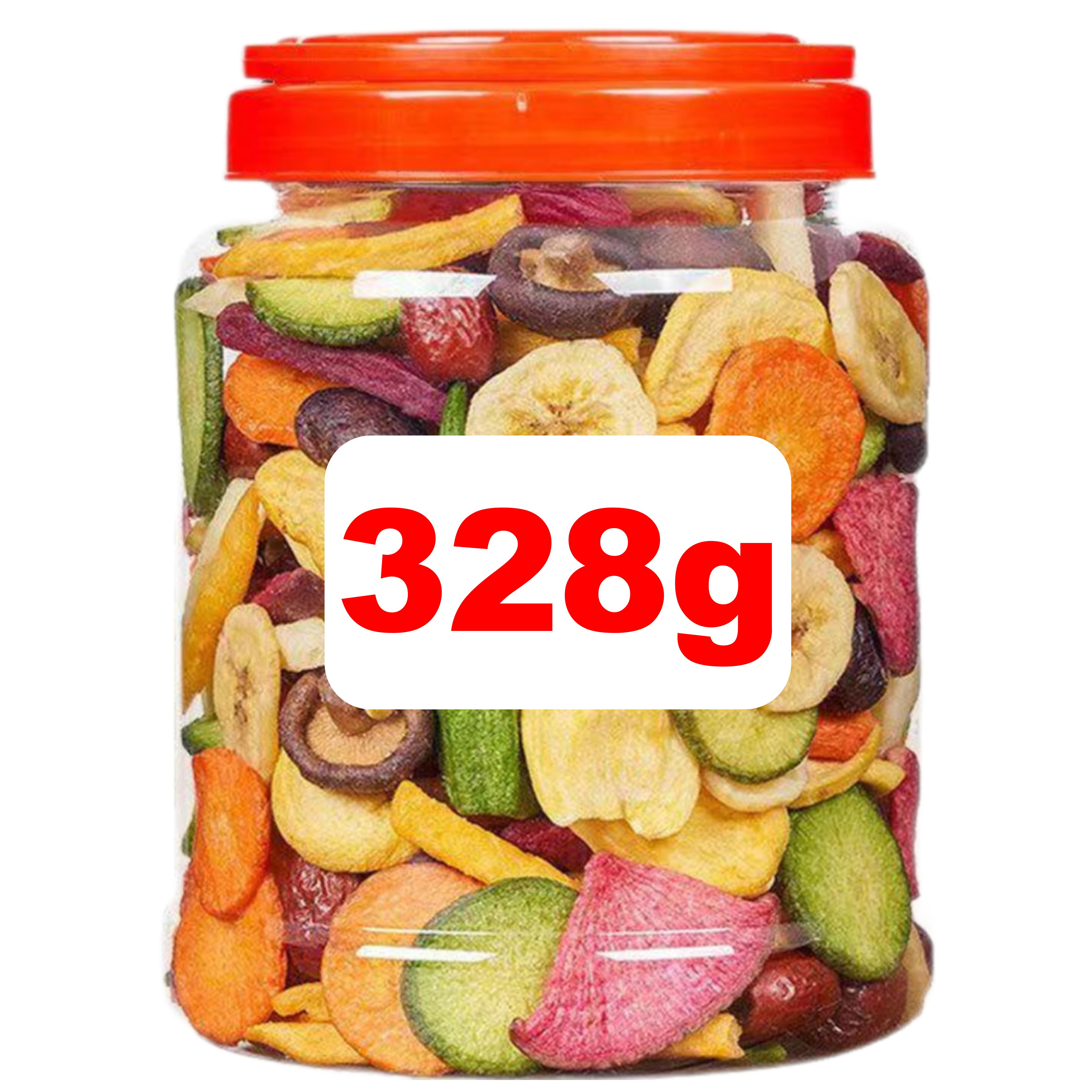 300g Dried fruit chips Dried mixed fruits and veggies dried okra chips ...