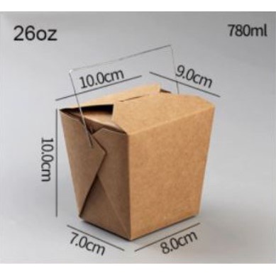 10pcs Rice in a Box with Handle Chinese Takeout box handle Noodles ...
