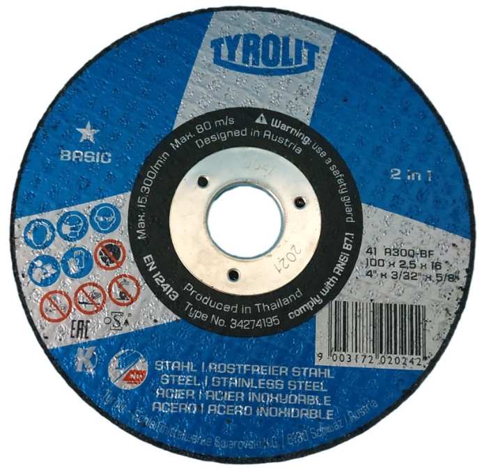 TYROLIT 4" Cutting Disc 100x2.5x16(25PCS/SET) | Lazada PH