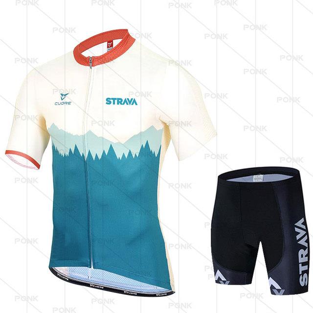 2021 STRAVA New Men Summer MTB Bike Cycling Clothing Outdoor Cycling ...