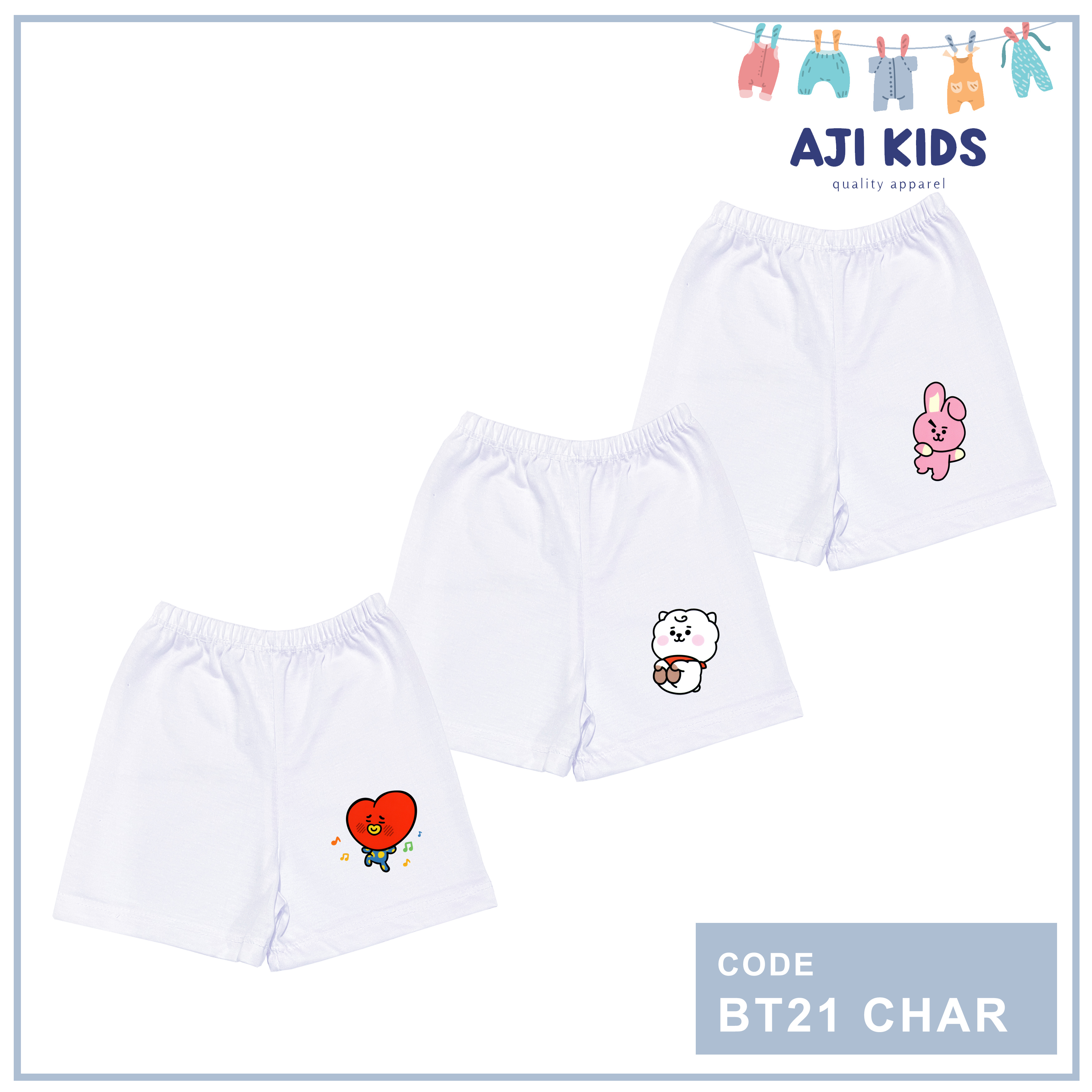 AJI Kids New Born Baby Clothes Short 3-in-1 "Random BT21 Char" Set ...