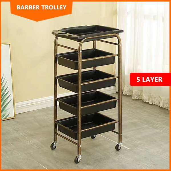 【READY STOCK】 Heavy Duty Salon High end Trolley cart for hair salon 5 ...