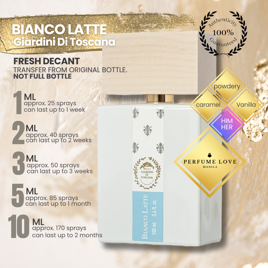 PERFUME DECANT Bianco Latte powdery. vanilla, caramel notes | Lazada PH