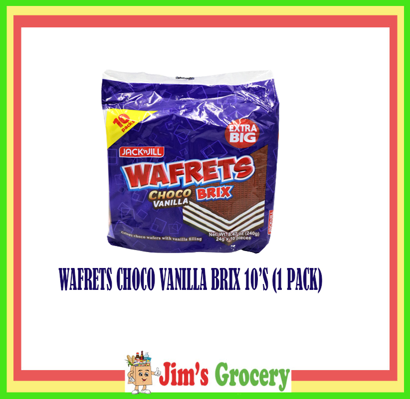 JIMS WAFRETS BRIX CRISPY WAFER FILLING CHOCO/CHOCO VANILLA/CHEESE 10'S ...
