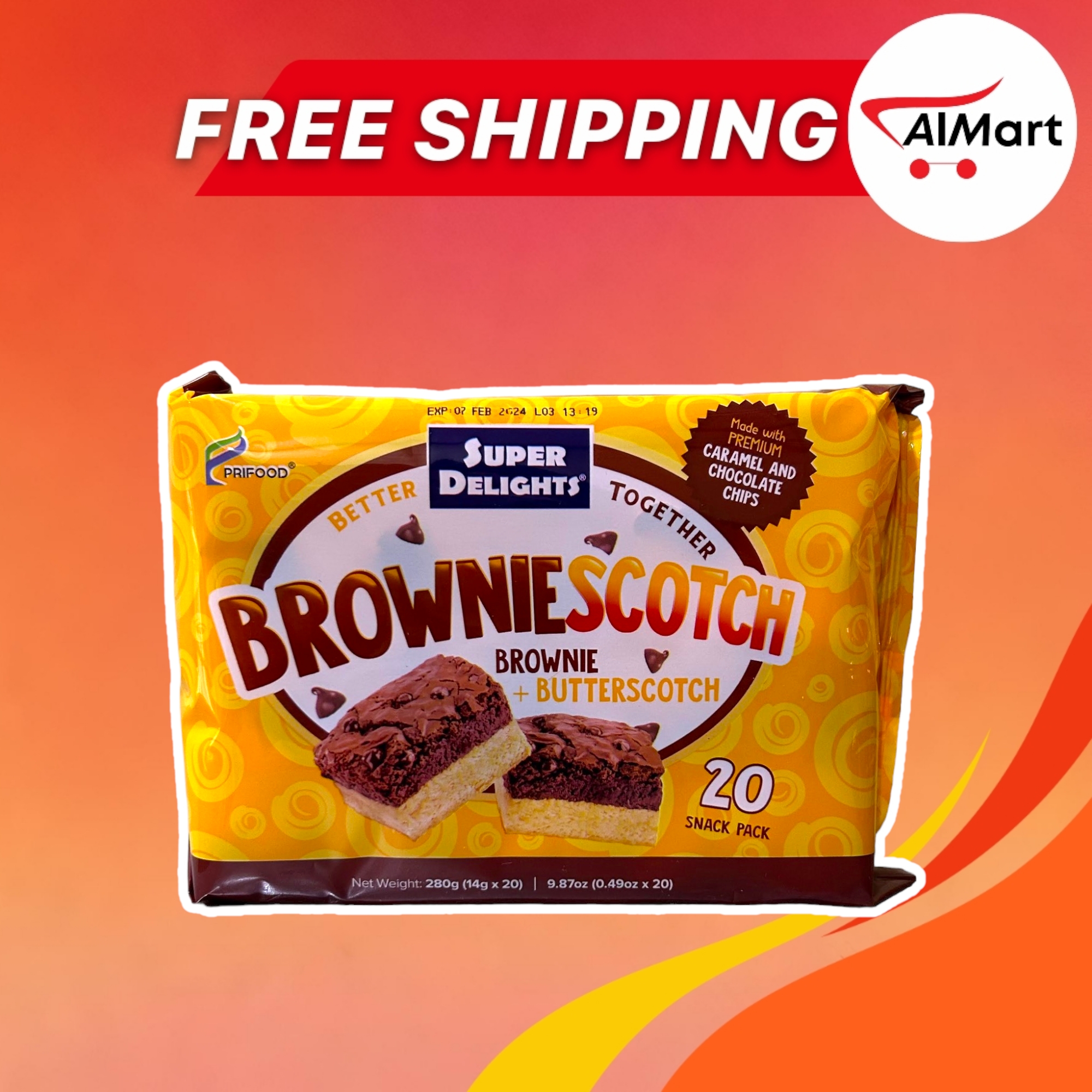 SUPER DELIGHTS TRAY BROWNIES SCOTCH (20 PIECES SNACK PACK) | Lazada PH