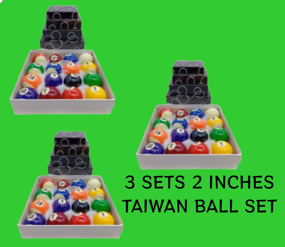 3 SET 2 INCHES SIZE TAIWAN BILLIARD BALL SET/BILLIARDS ACCESSORIES ...