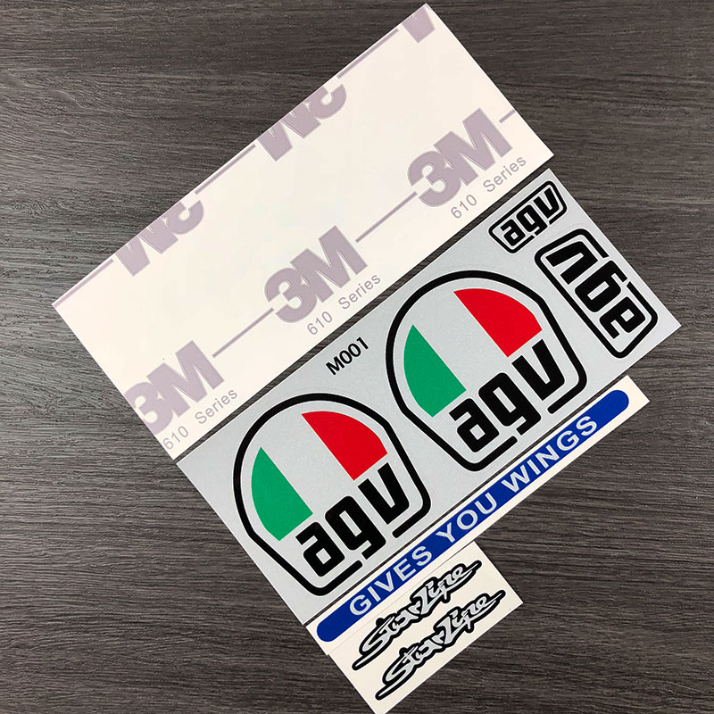 FFMOTIO Motorcycle Helmet Sticker AGV Helmet Lens Decals 3M Reflective ...