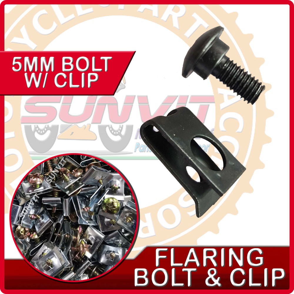 MOTORCYCLE FLARING BOLT AND CLIP | Lazada PH