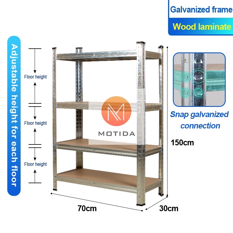 XUEJUAN [Load-bearing]Triangular Steel Shelf 5 Layer Rack Metal Rack ...