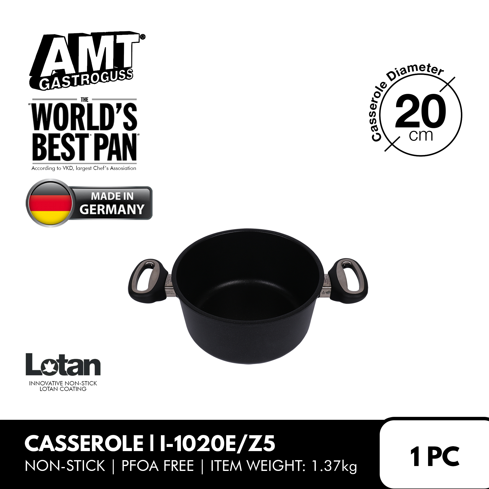 AMT Gastroguss Non-stick Aluminum Casserole Cooking Pot | Induction ...