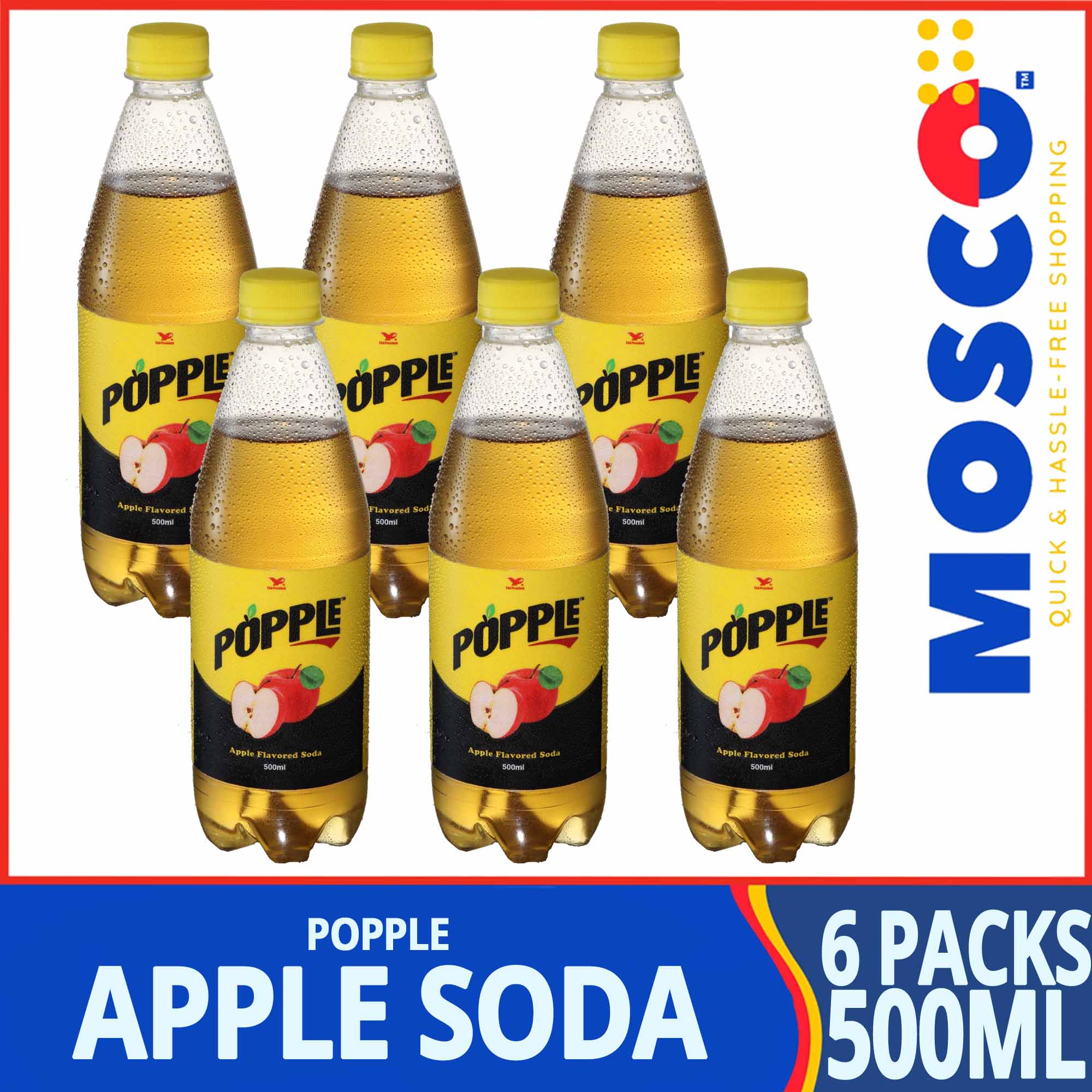 Popple Apple Flavored Soda 500ml x pack of 6 | Lazada PH