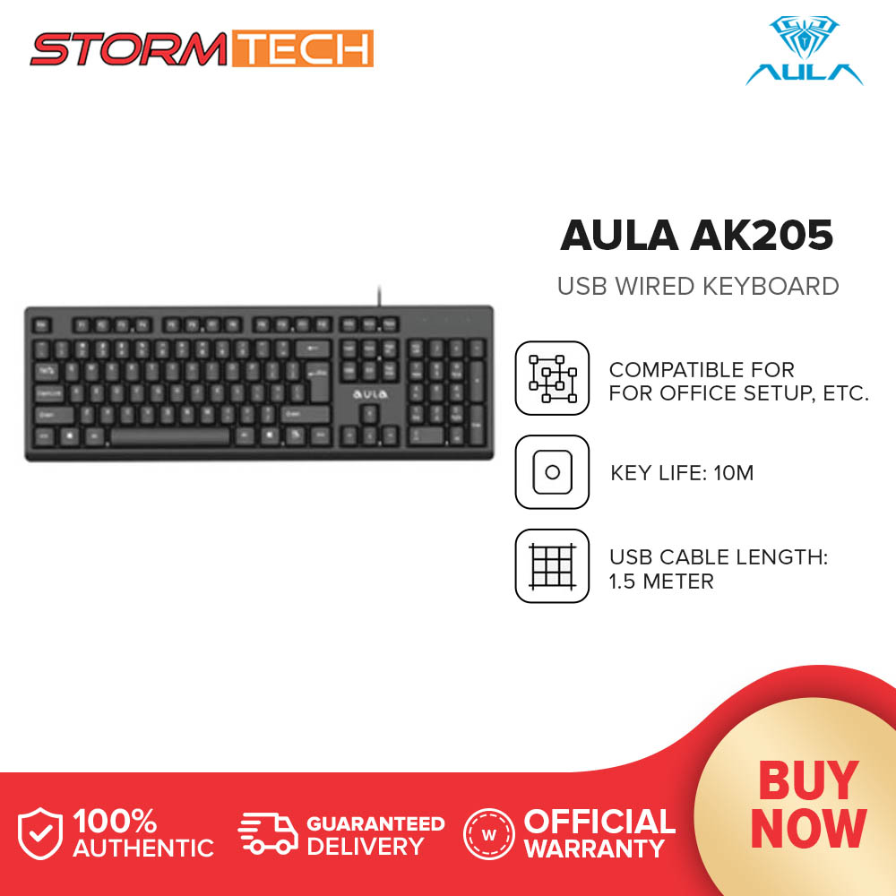 AULA AK205 USB Wired Keyboard | Lazada PH