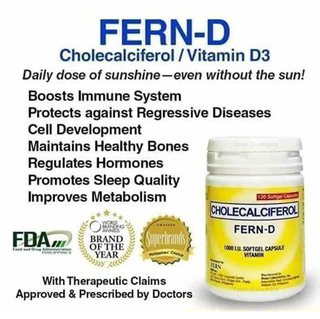 Fern D 120s Cholecalciferol Vitamin D - FDA Approved (1 bottle) GodsFavorBoutique | Lazada PH