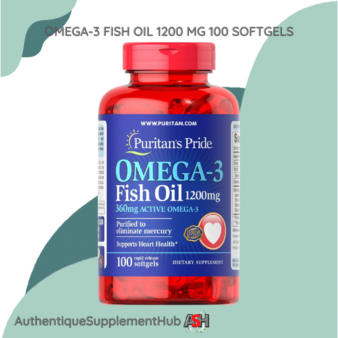 Puritan's Pride Omega-3 Fish Oil 1200 mg, 100 Softgels | Lazada PH