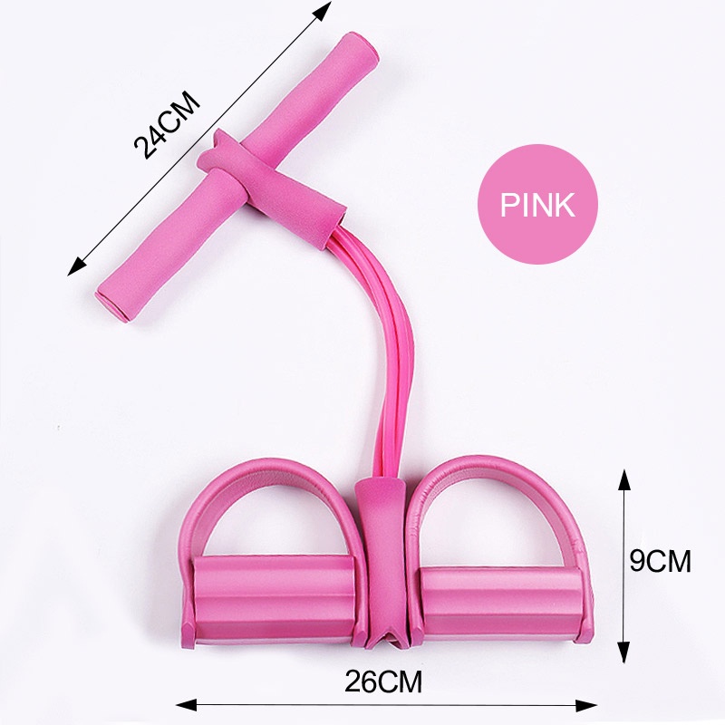 Yoga Training Resistance Band Sit-ups Fitness Workout Foot Pedal Tummy ...