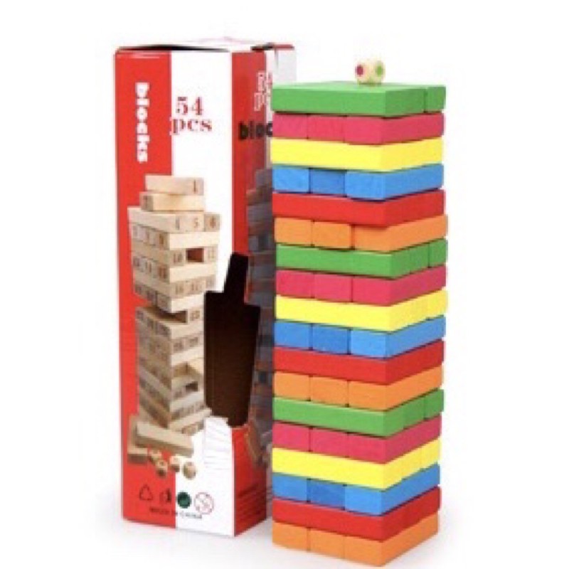 JENGA BLOCKS 54PCS WOODEN AND COLORED | Lazada PH