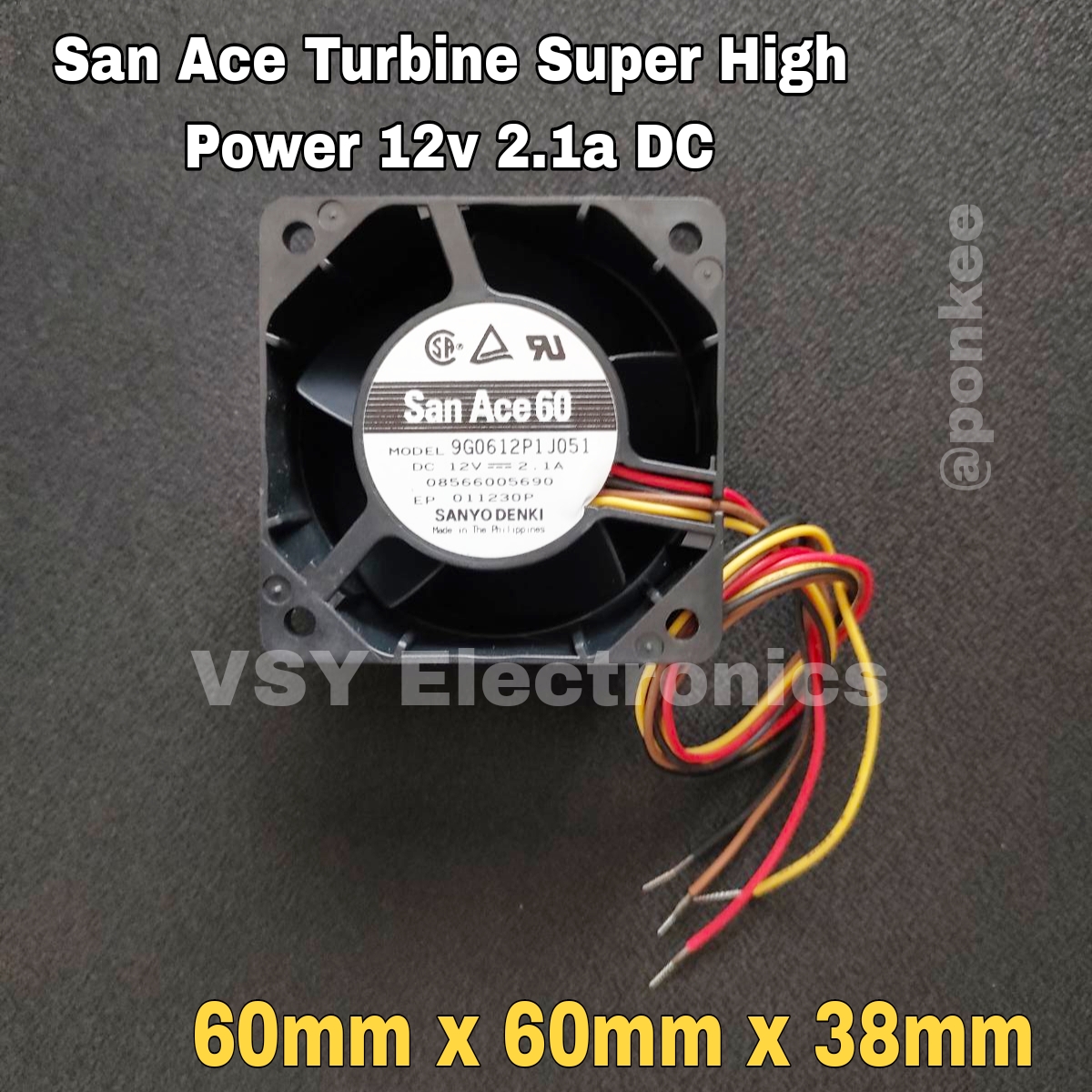 Original San Ace Turbine Super High Power 12v 2.1a DC Fan Cooler High ...