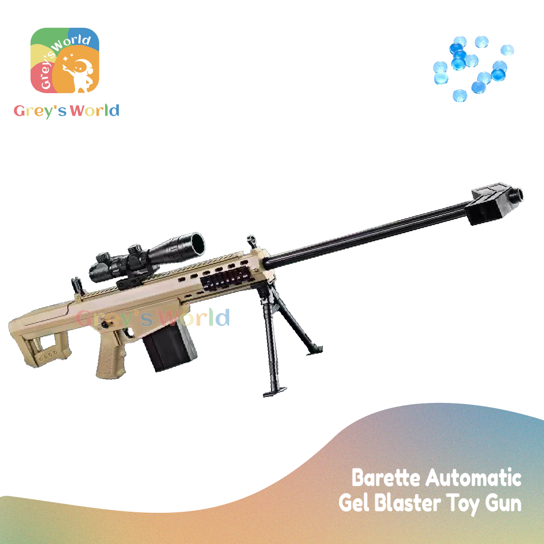 Barrett M82 Sniper Gel Blaster Toy for Boys, electric automatic and manual 2 modes, gel ball ...