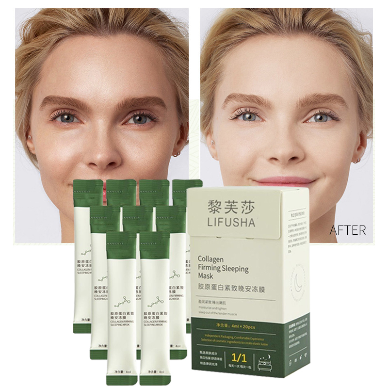 20PCS/BOX LIFUSHA Collagen Jelly Sleeping Mask Anti-aging anti-wrinkle ...