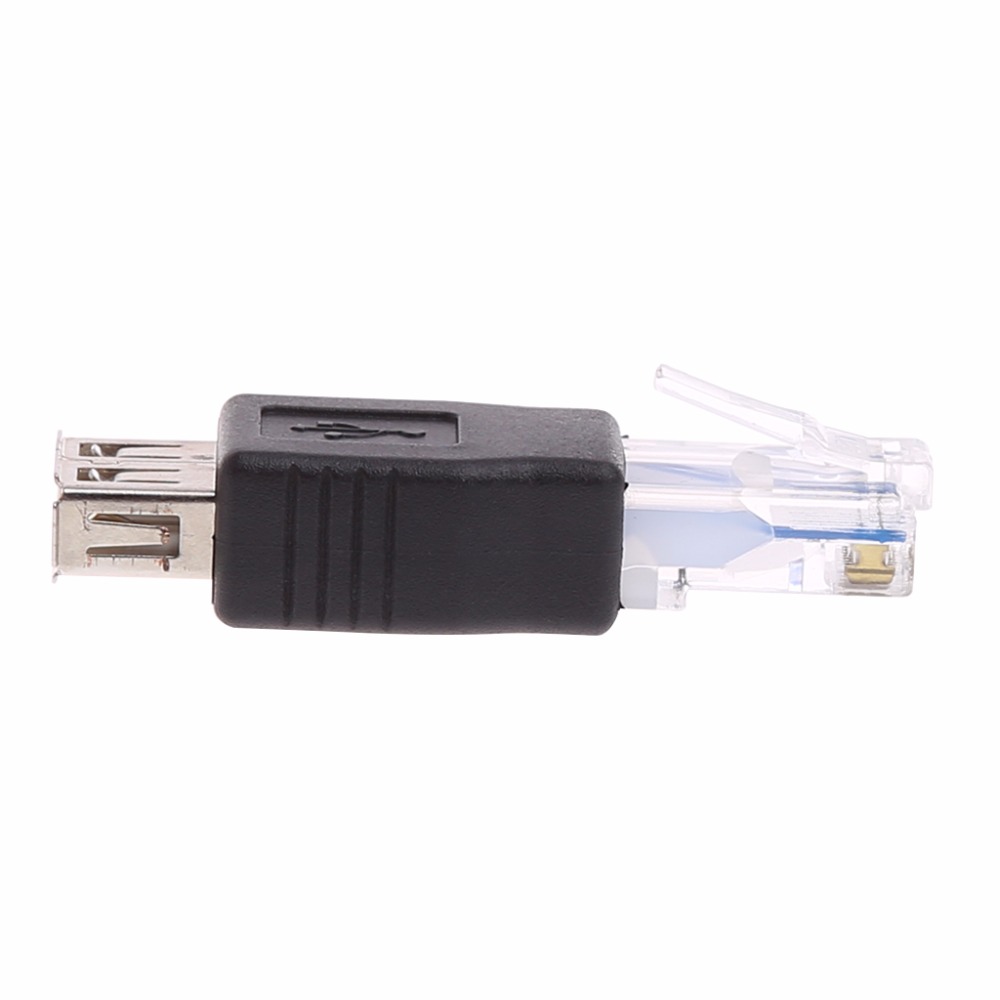 VHOIC 1/3/5pcs Lots Connector LAN Network F/M USB Type A Female To RJ45 ...
