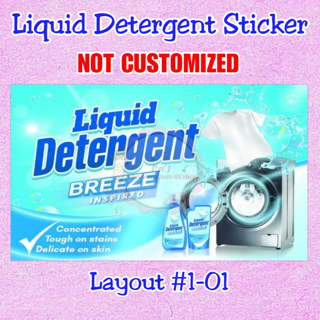 Liquid Detergent Sticker NOT CUS#1-01 | Lazada PH