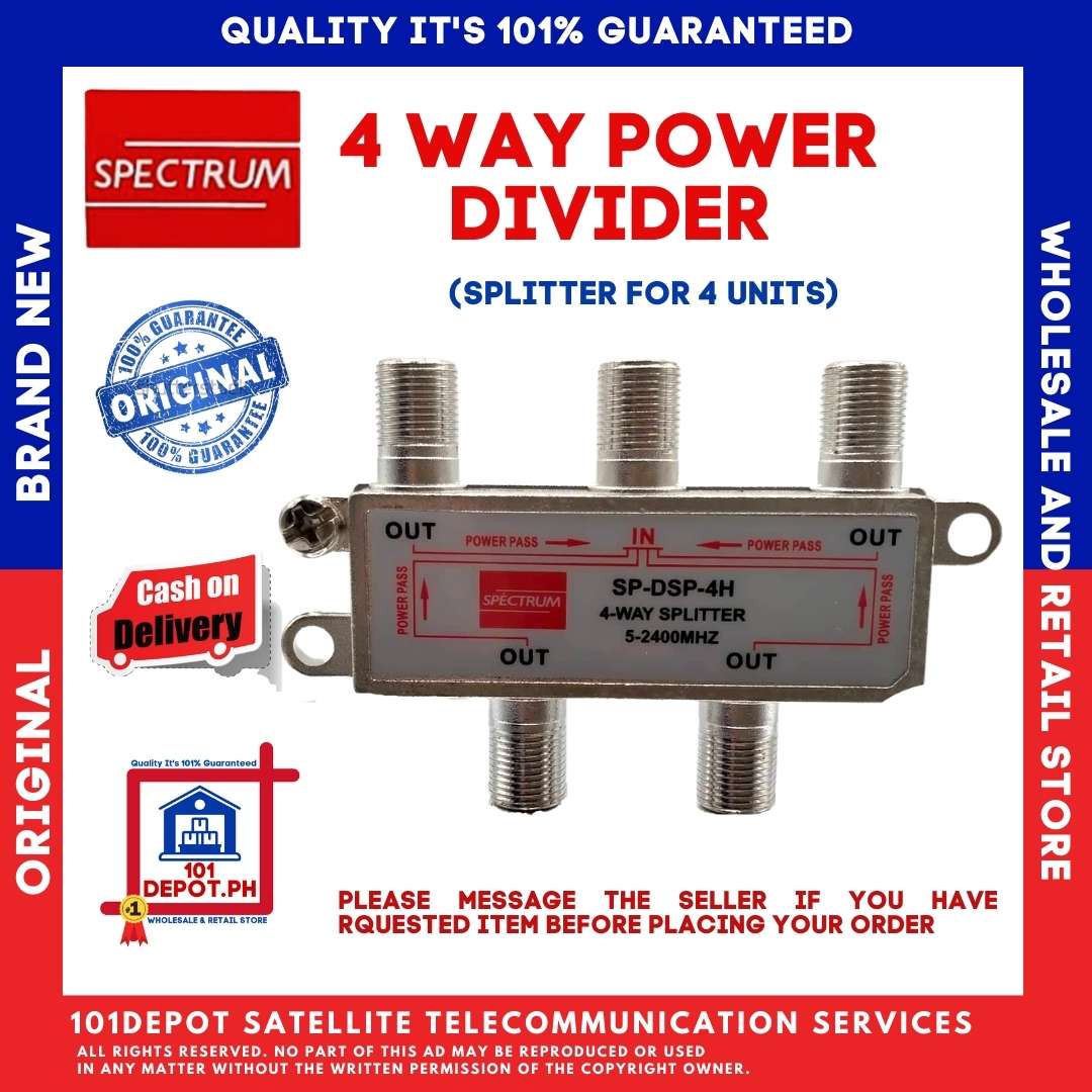 SPECTRUM 4 WAY POWER DIVIDER (splitter) NEW RELEASE | Lazada PH