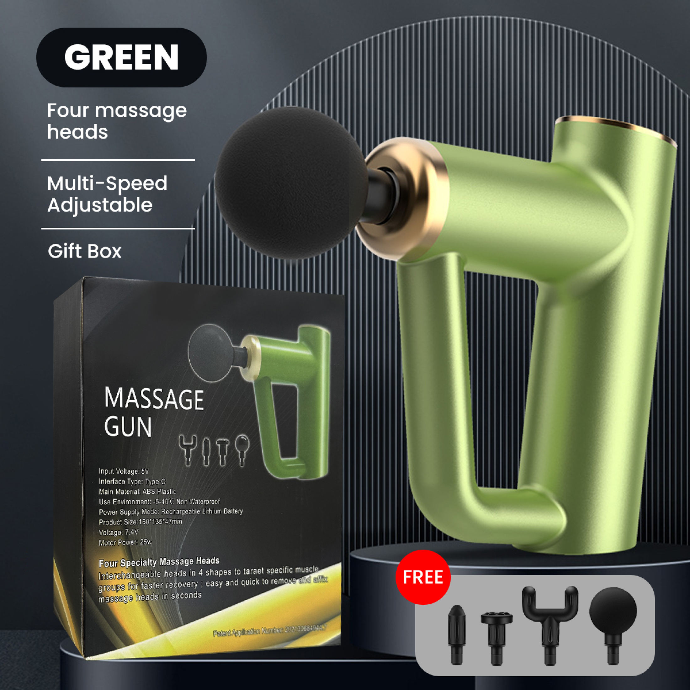 Massage Gun Muscle Relaxation Percussive High Frequency Vibration ...
