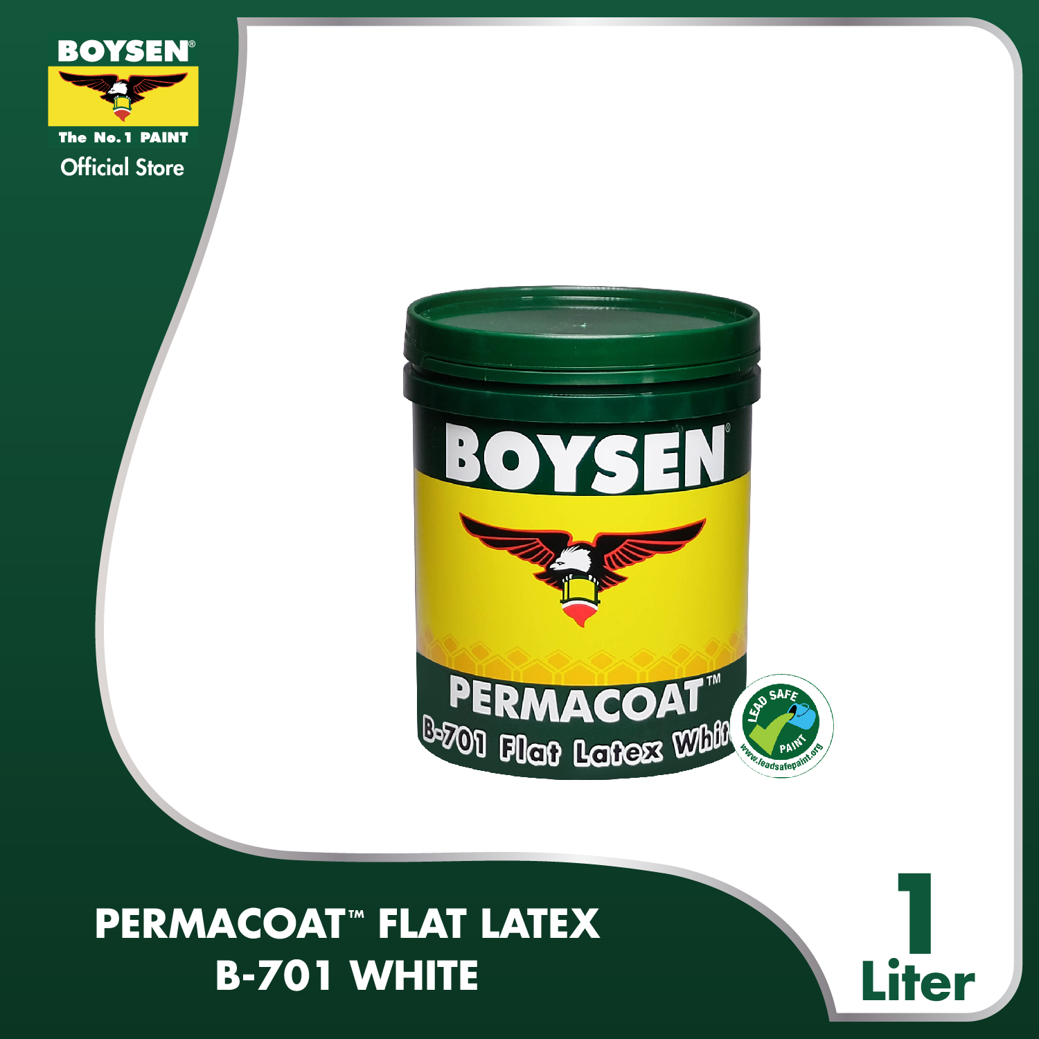 BOYSEN Permacoat Flat Latex White B701-1L | Lazada PH