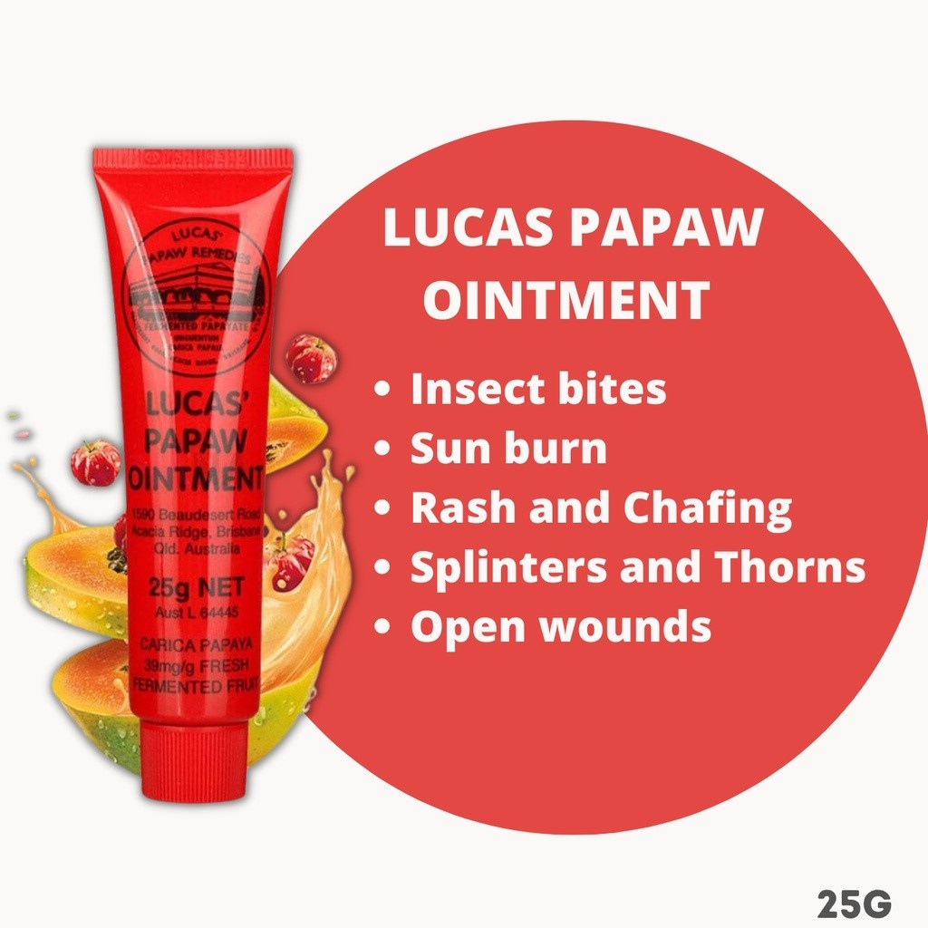 Lucas' Papaw Ointment 25g 100% AUTHENTIC Moisturizer,Lip Balm, Heals ...