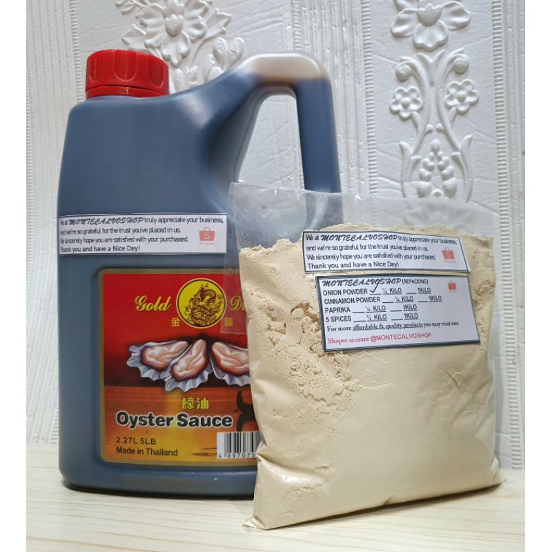 Oyster Sauce Gold Dragon 2.27kg 1 Gallon and Onion Powder Pure 250g BUNDLE SALE | Lazada PH