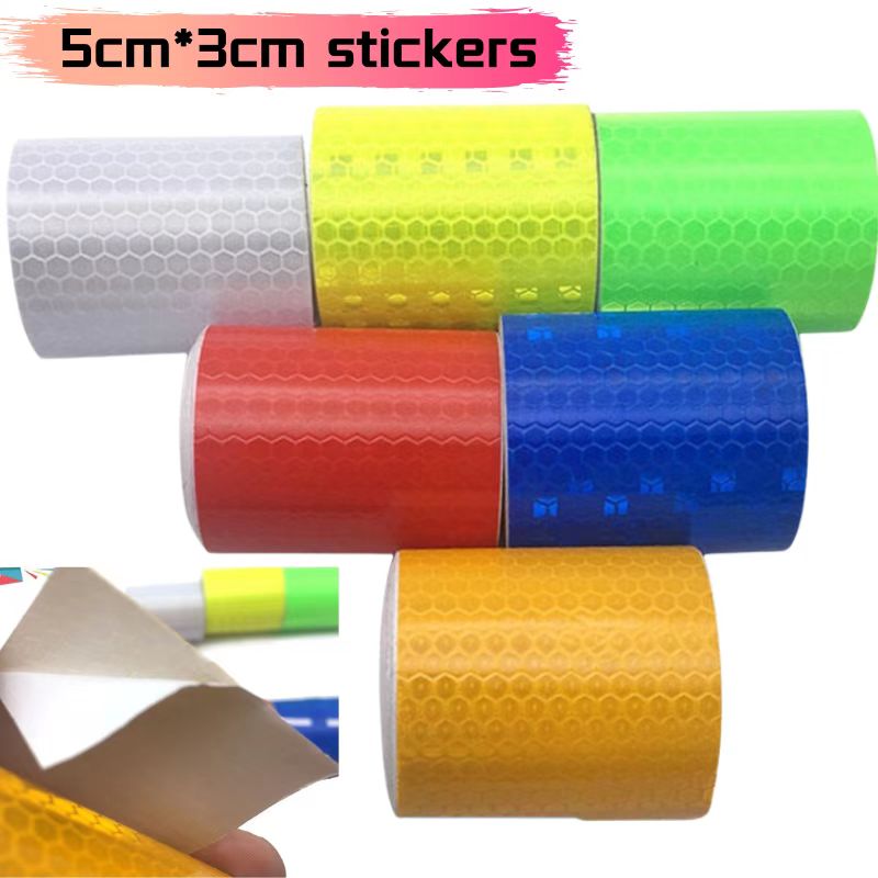 5cm*300cm Car Reflective Tape Decoration Stickers Car Warning Safety ...
