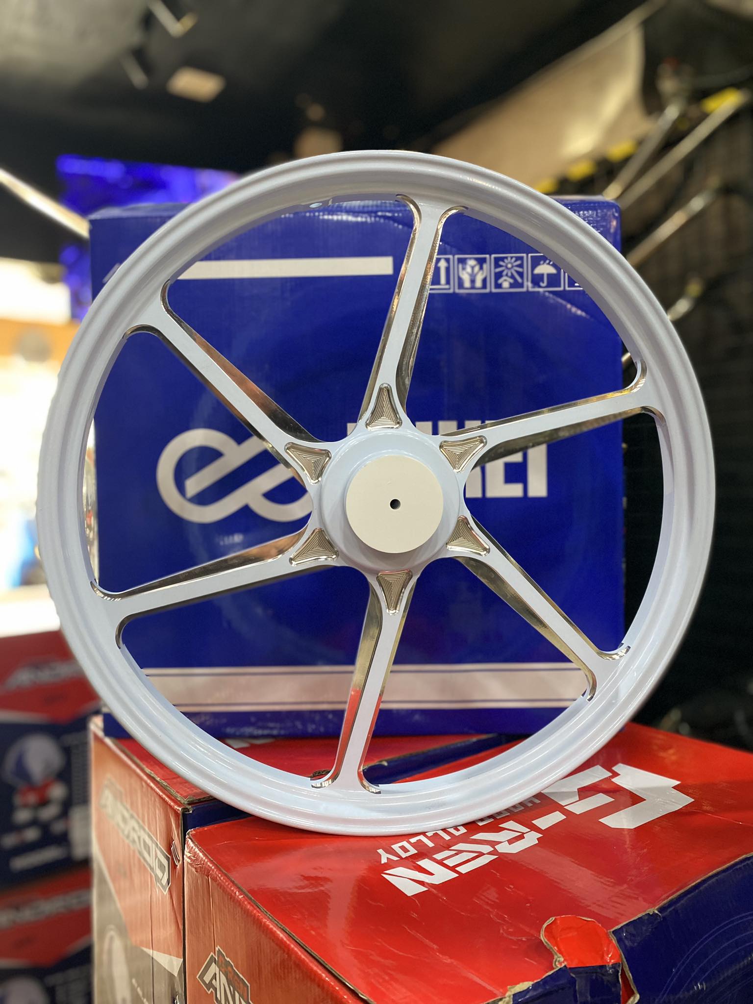 ORIGINAL ENKEI 17s CNC MAGS SPORTY / M3 / MSI125/ SOULTY / FINO / GEAR ...