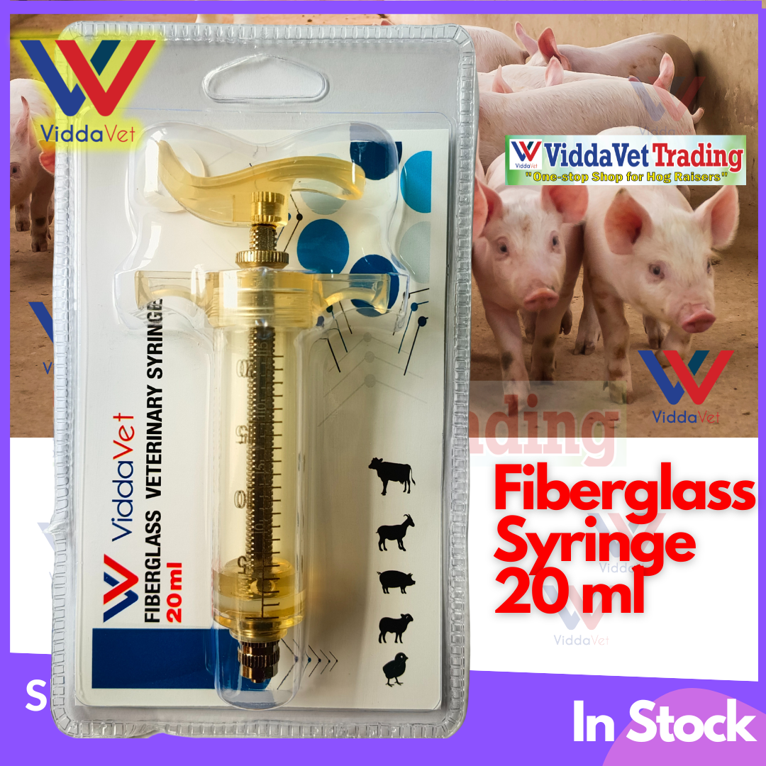 Viddavet 20mL Fiberglass Clear Syringe Heavy Duty with Dosage Lock ...