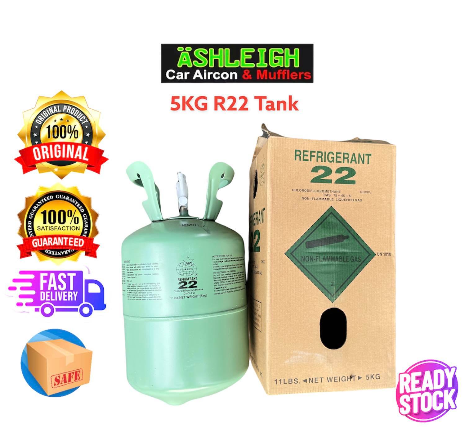 R22 Freon Refrigerant 5KG Tank Car Aircon Parts Airconditioning ...