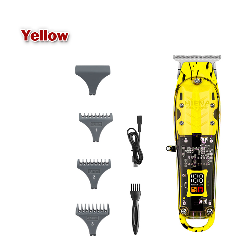 Hiena Transparent Electric HairClippers LCD Digital Display Hair ...