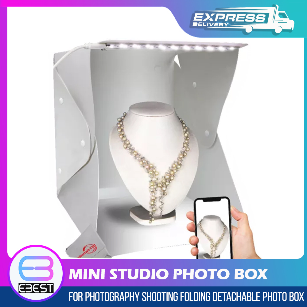 Mini Studio Photo Box LED Light Box Portable Photo Lightning Photo Box ...