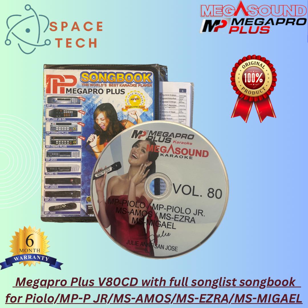 Megapro Plus Songbook/Songlist/Volume 80 CD for MP-100 Piolo, MP-100JR ...