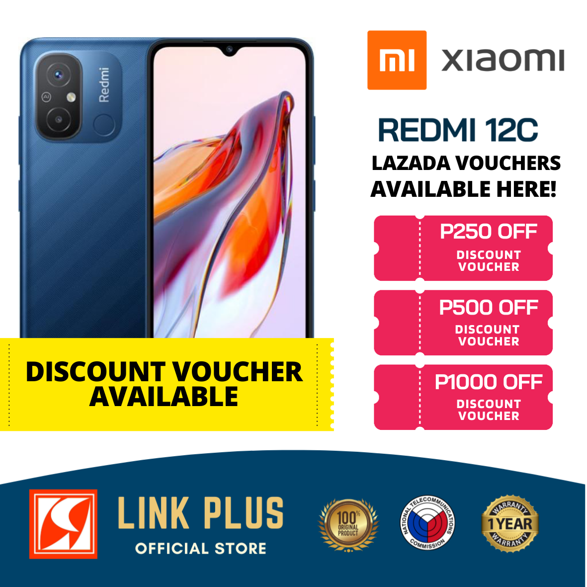 Xiaomi Redmi 12C 4GB RAM + 64/128GB ROM (Original and Sealed) | Lazada PH