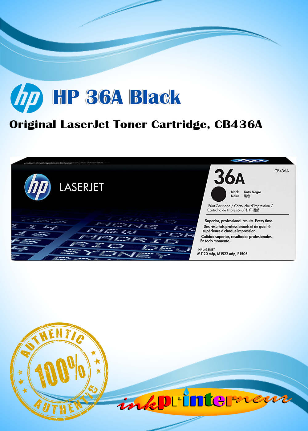 HP 36A Black Original LaserJet Toner Cartridge (CB436A) | Lazada PH