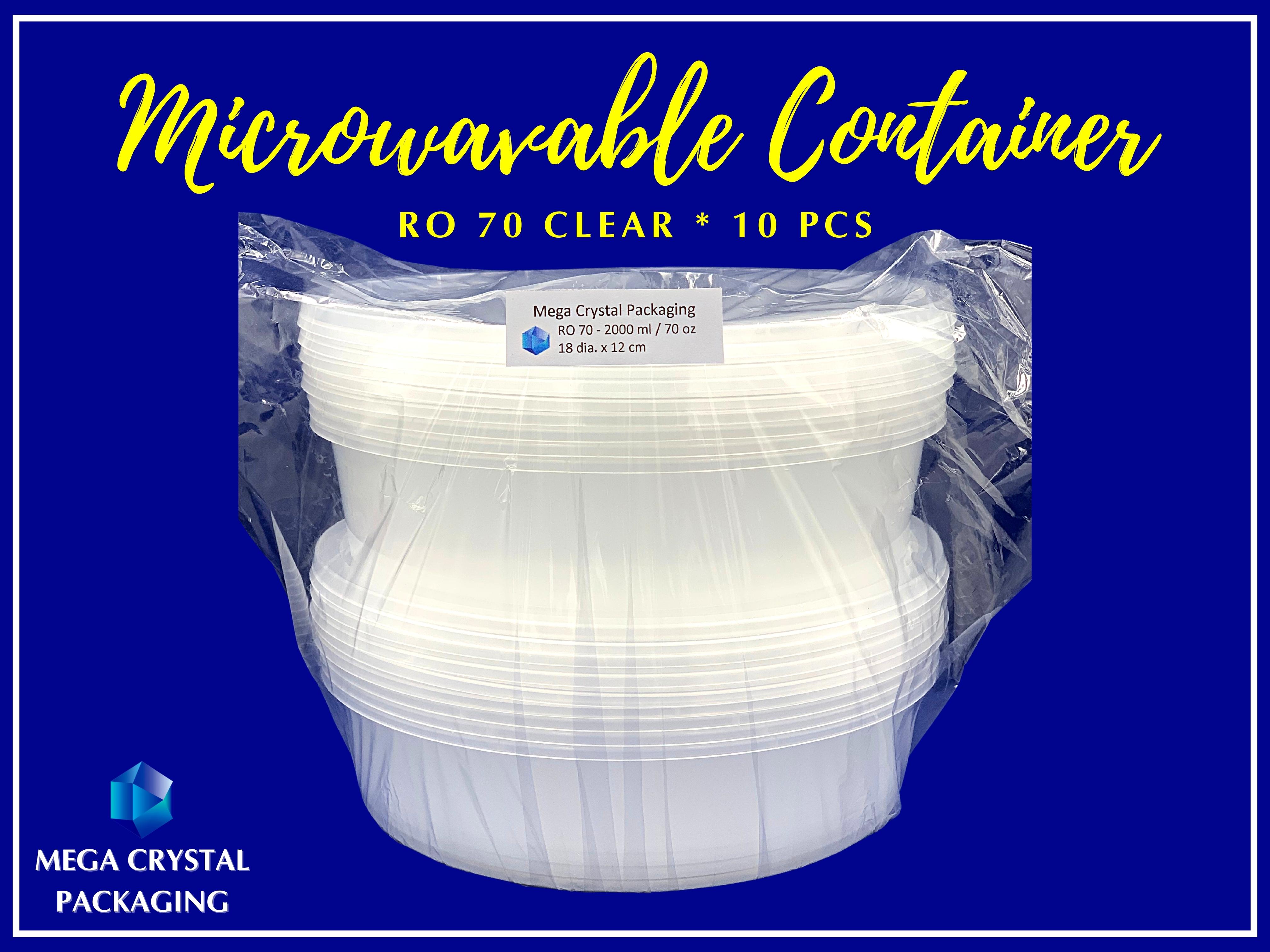 Microwavable Container Round RO 70 - Round 2000 ml / 70 oz. ( 10 Pcs ...