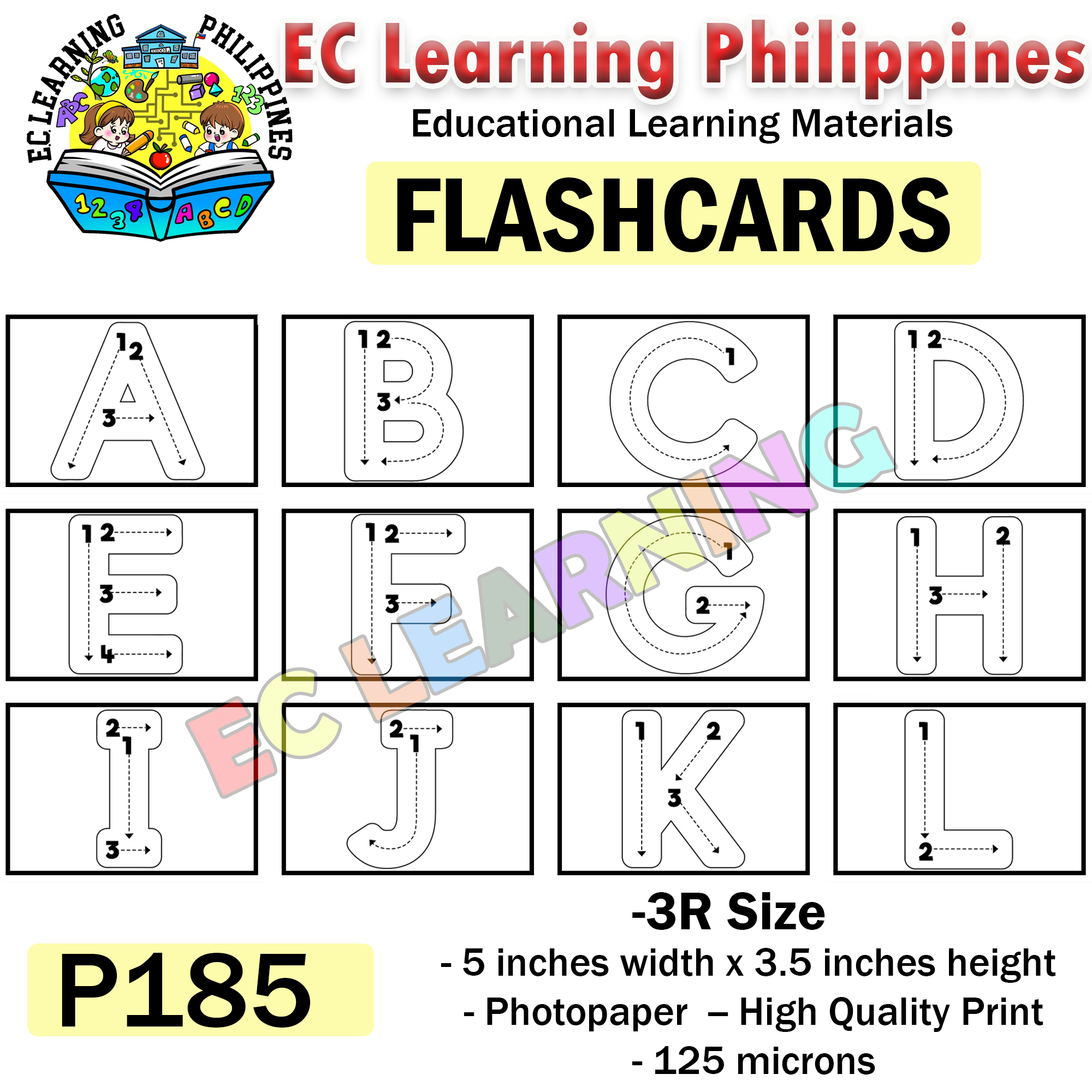ALPHABET TRACING LAMINATED FLASHCARDS | Lazada PH