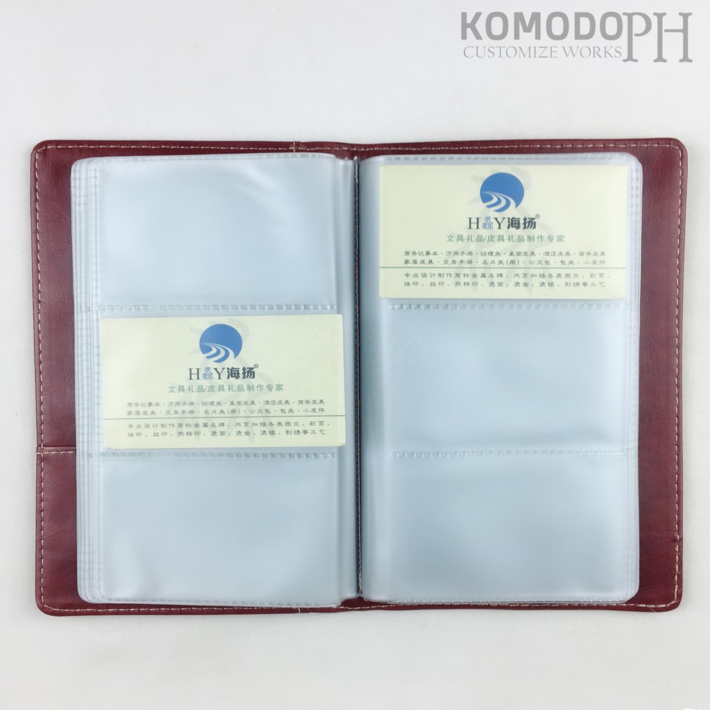 Leather Calling Card Holder, Business Card Organizer, Holds 240 Cards ...