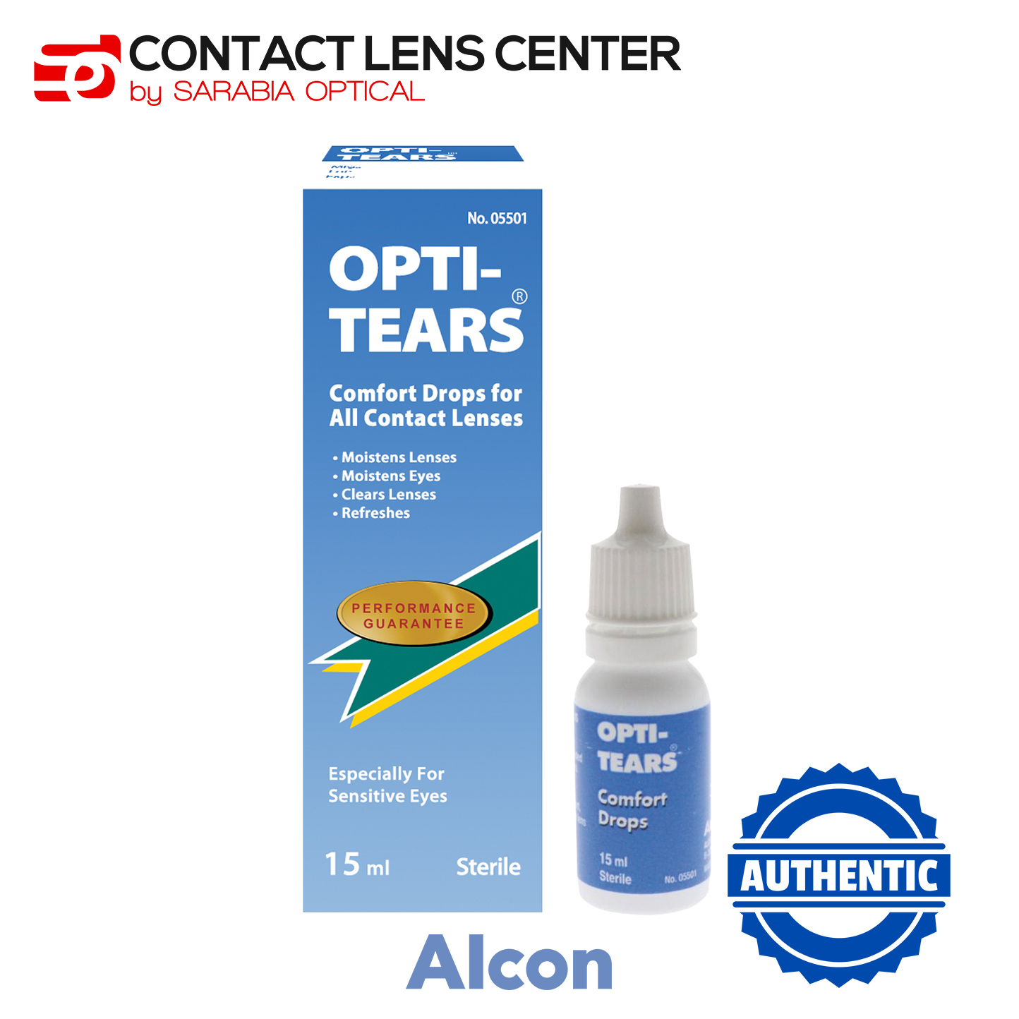 Opti-Tears® 15mL | Lubricant Eye Drops + Lens Rewetting Drops (Exp ...