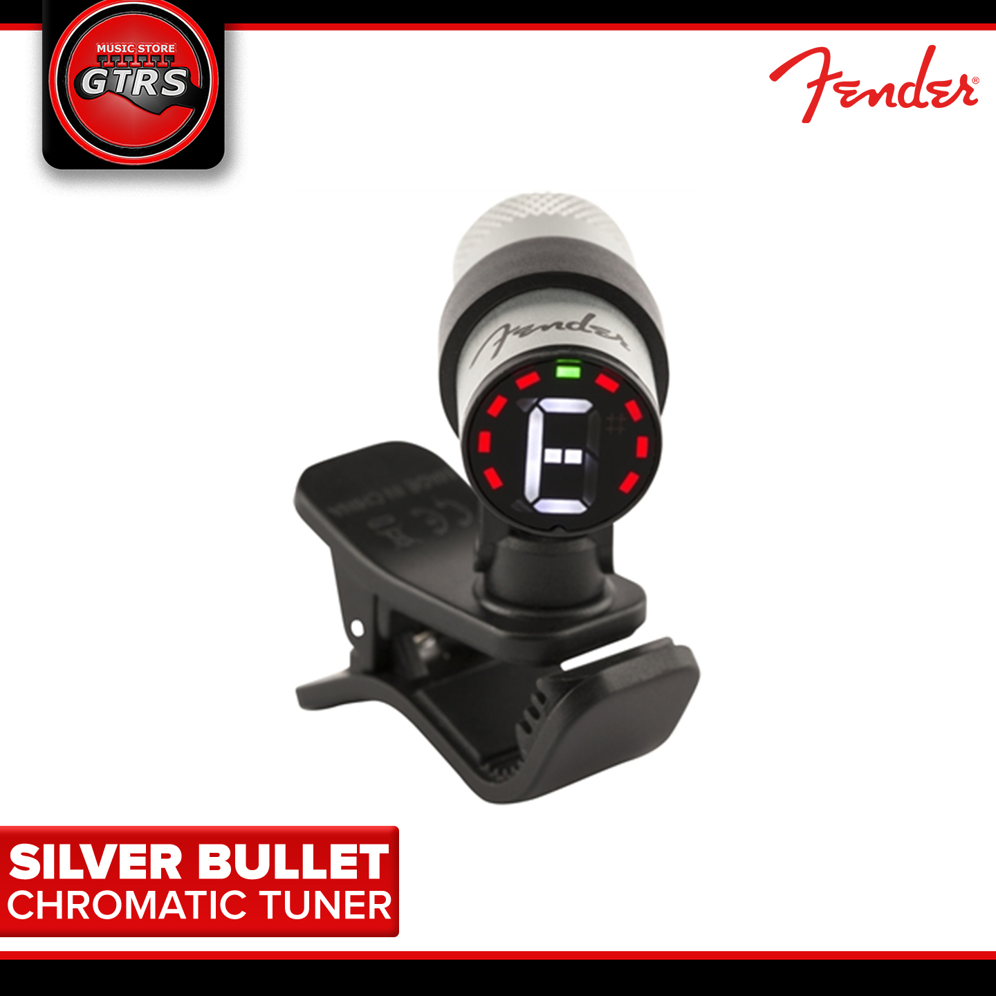 Fender Silver Bullet LED Screen Chromatic Clip-On Tuner | Lazada PH