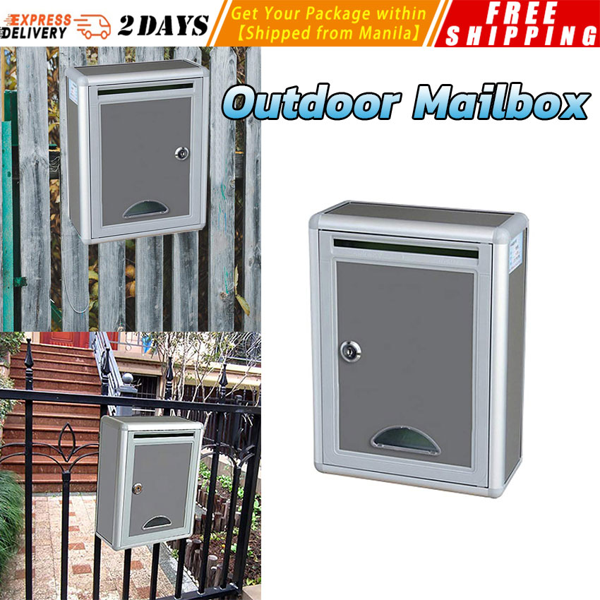 【Outdoor Mailbox】Alloy Mailbox Outdoor Security Locking Mailbox Letter ...